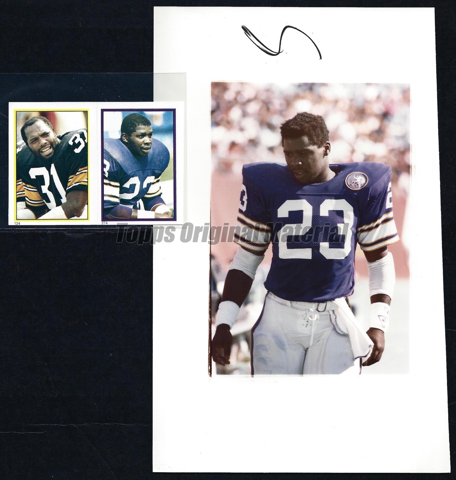 Ted Brown Vikings 1986 Topps Original Unused Photo 5x8 Vault Archives ...