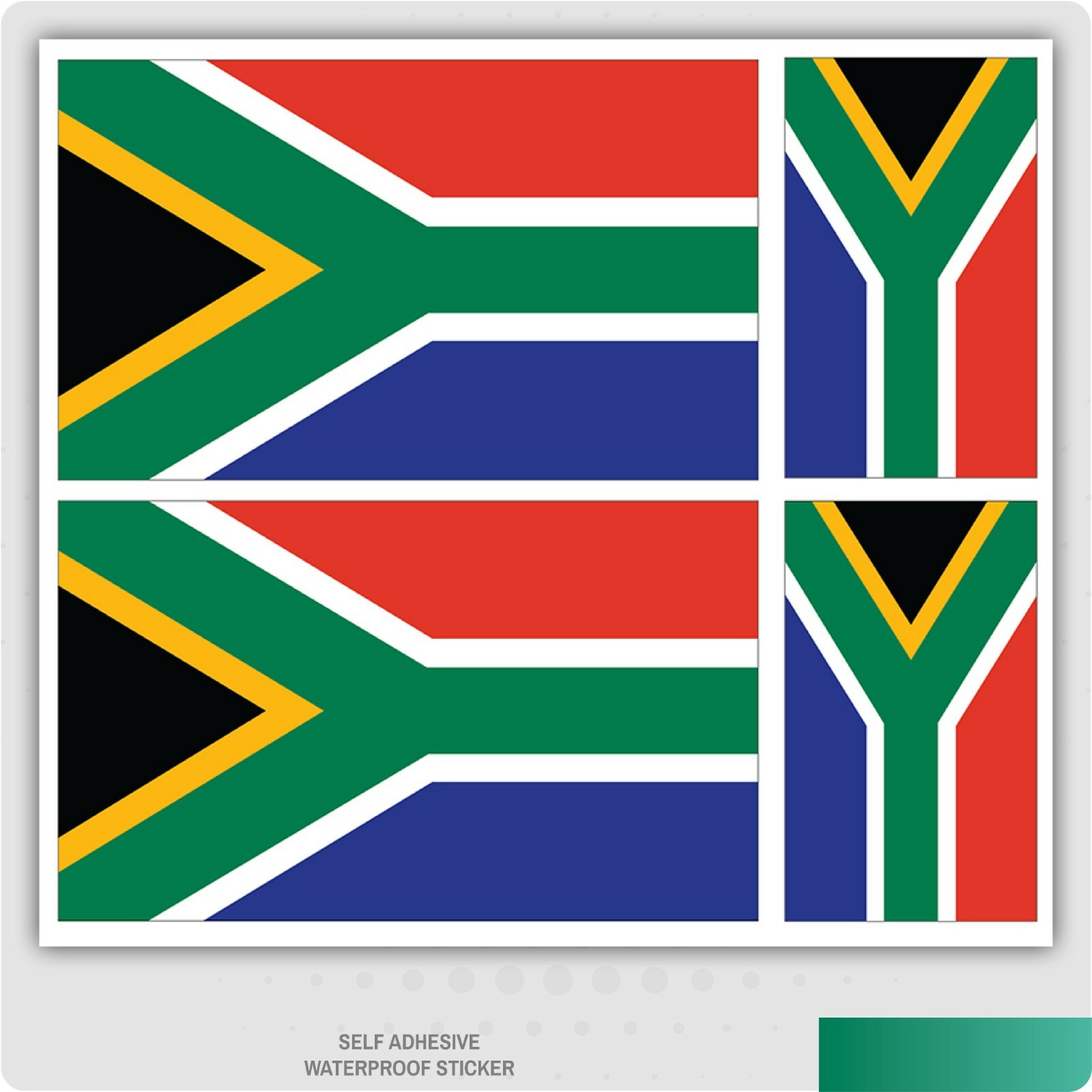 4 x South African Flag Vinyl Car Van iPad Laptop Self-Adhesive Sticker ...