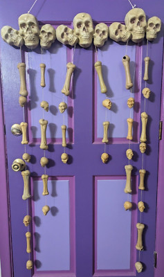 Vintage Gemmy Halloween Doorway To Doom Animated Skeleton Skull Bones ...