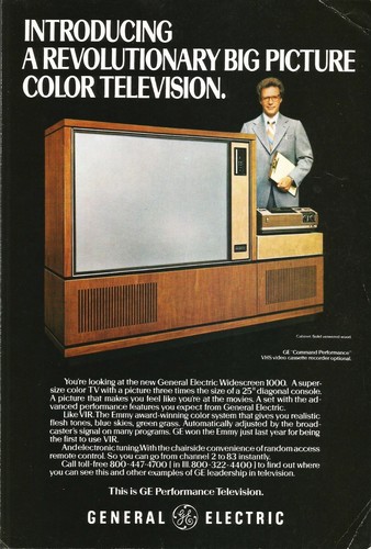General Electric Big Picture Color Television Print Ad 1979 6.5” X 10 ...