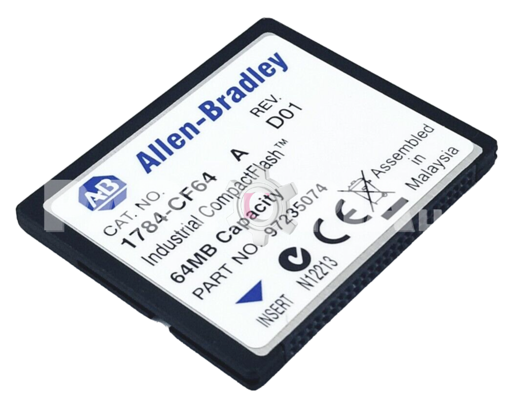 Allen Bradley 1784-CF64 /A, 64MB Memory Card, Rev D01, CompactFlash ...