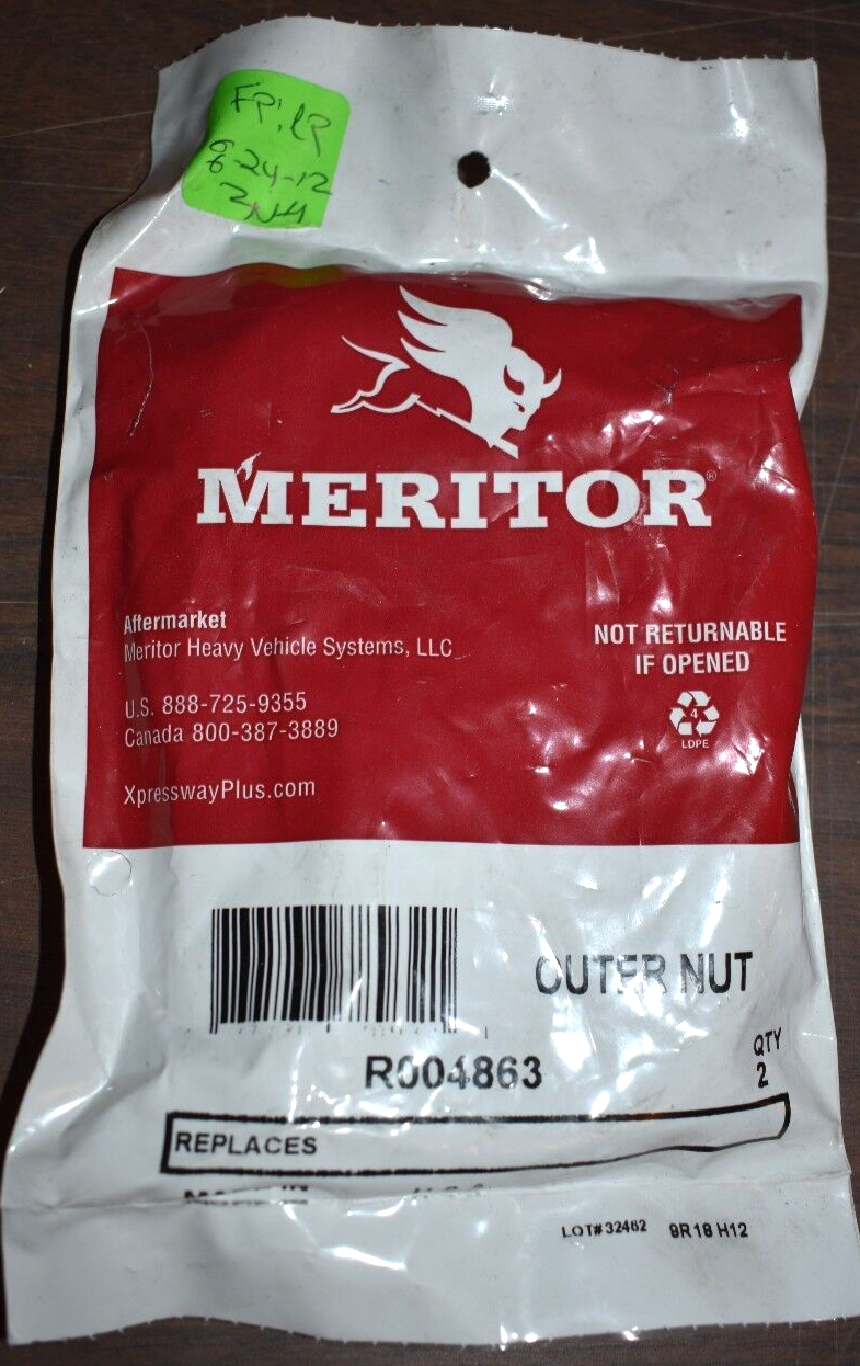 Meritor R004863 WHEEL ATTACHING - SPINDLE NUT 2 Pack | eBay