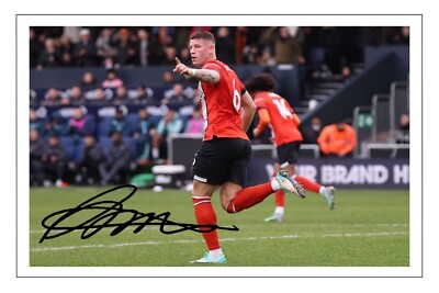 ROSS BARKLEY Signed 6x4 PHOTO Autograph Gift Pre Print Signature LUTON ...