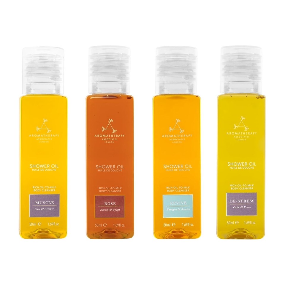 Aromatherapy Associates Mini Shower Oil Travel 4 Premium Shower Oils ...