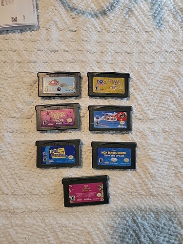 Nintendo GBA Gameboy Advance SP Games Lot POLLY,DORA,BRATZ ,BARBIE 7X ...