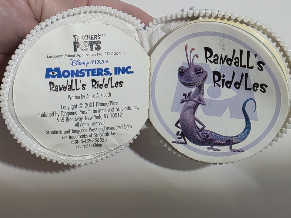 Monsters Inc Randall Teachers Pet Mini Book Plush Keychain Y2K Randall ...