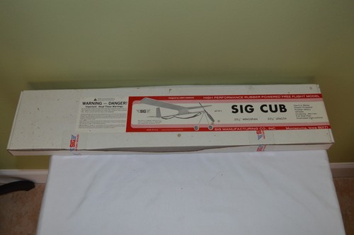 Vintage Sig Cub Balsa Glider Plane Model Plane Kit FF-1 Sig ...