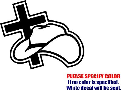 Vinyl Decal Sticker - COWBOY up Cross Car Truck Bumper Window Laptop ...