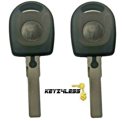 2 VW HU66T6 Volkswagen Transponder Chip Key Golf Jetta Passat Beetle ...
