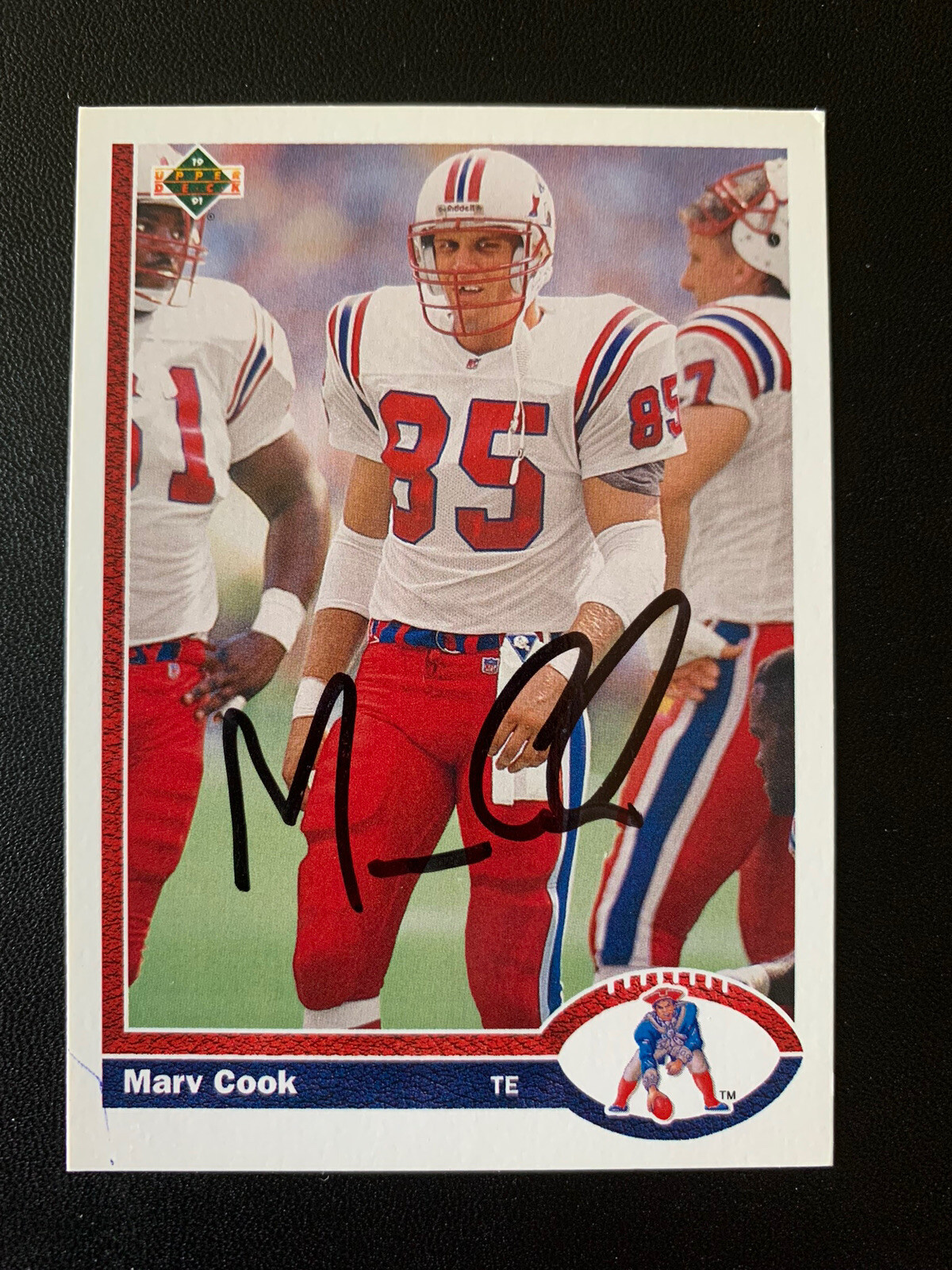 Marv Cook Signed 1991 Upper Deck #534 Card New England Patriots ...