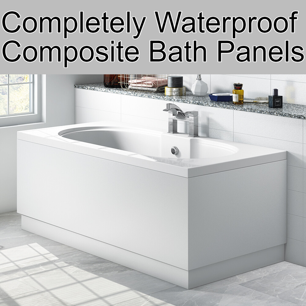 High Gloss White 100% Waterproof Bath Panels (Composite PVC NOT MDF ...