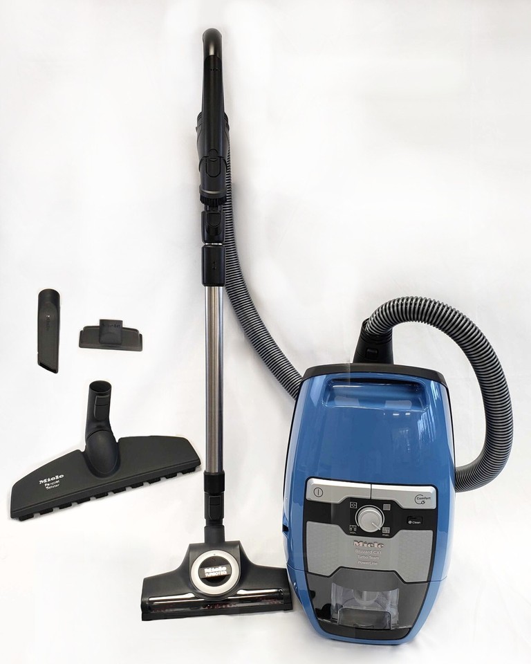 Miele Blizzard CX1 Turbo Team Tech Blue Bagless Canister Vacuum ...