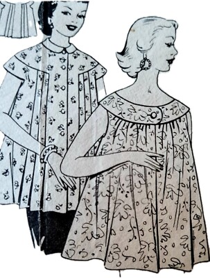 1950s Maternity Smock Blouse Top Ladies Home Journal 8821 Sewing ...