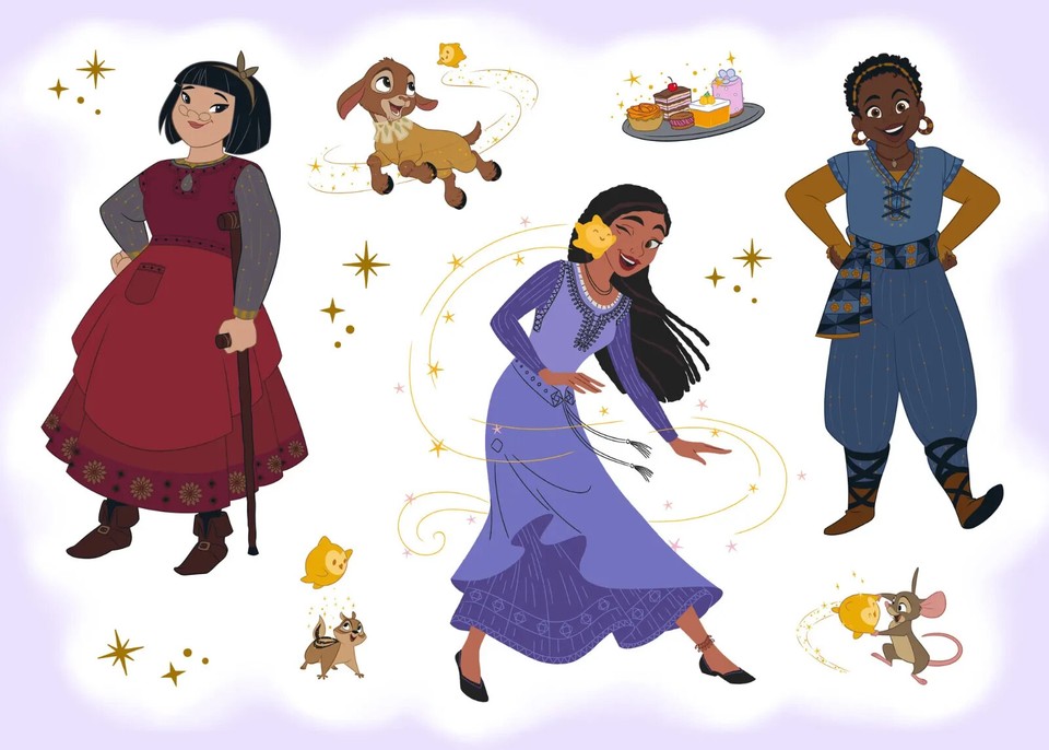 Wish Wall STICKERS SET Furniture decals Disney wish characters 50x70cm ...