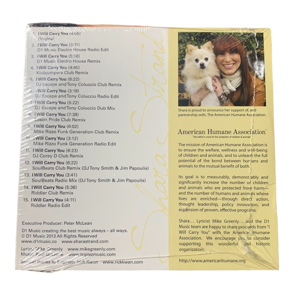 Shara Strand I Will Carry You + Remixes Promo (CD, 2013) NEW SEALED | eBay