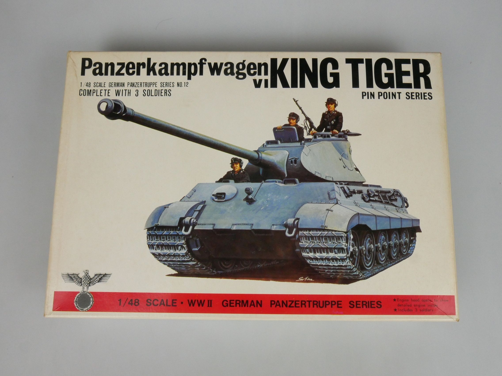 Vintage & RARE 1/48 Bandai German Ww2 King Tiger Heavy Tank Model Kit ...
