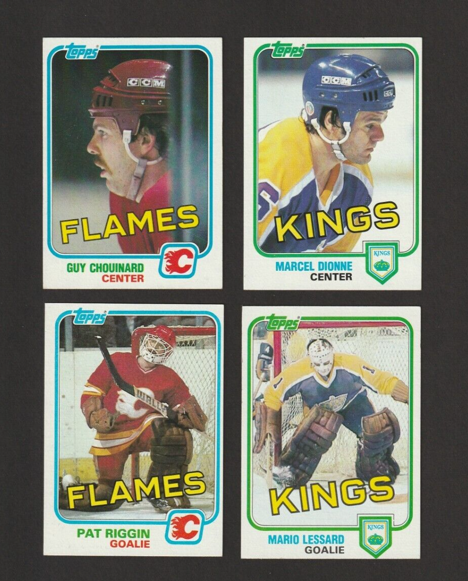 1981-82 Topps Guy Chouinard#6 Marcel Dionne#9 Pat Riggin#30 Mario ...