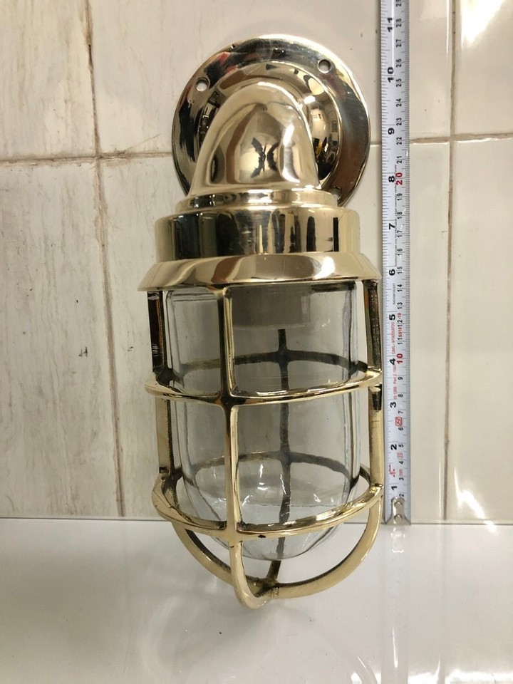 New Nautical Marine Antique Swan Neck Brass Wall Sconce Ship Light ...