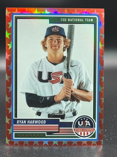 2023 USA Stars & Stripes RYAN HARWOOD #29 Red Stars Prizm 012/149 Free ...