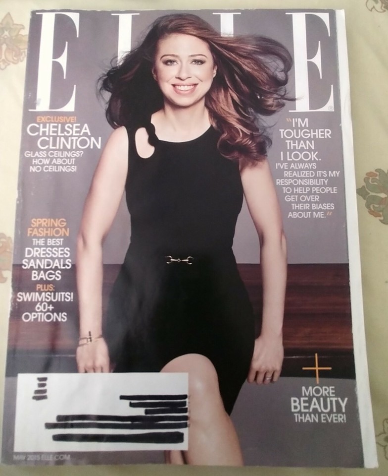 Elle Magazine May 2015 Issue: Chelsea Clinton Cover Fashion Style Vogue ...