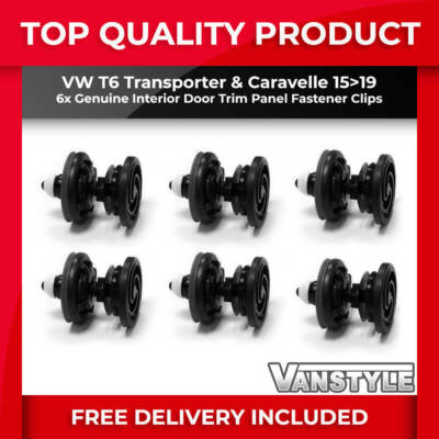 FITS VW T6 TRANSPORTER 15>19 GENUINE INTERIOR DOOR TRIM PANEL FASTENER ...