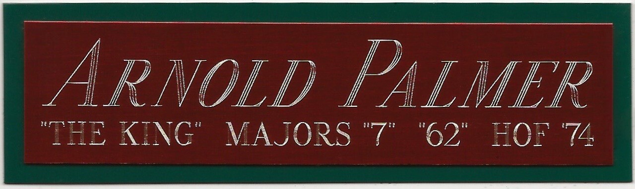 ARNOLD PALMER NAMEPLATE FOR AUTOGRAPHED Signed PGA GOLF CLUB BAG PHOTO ...