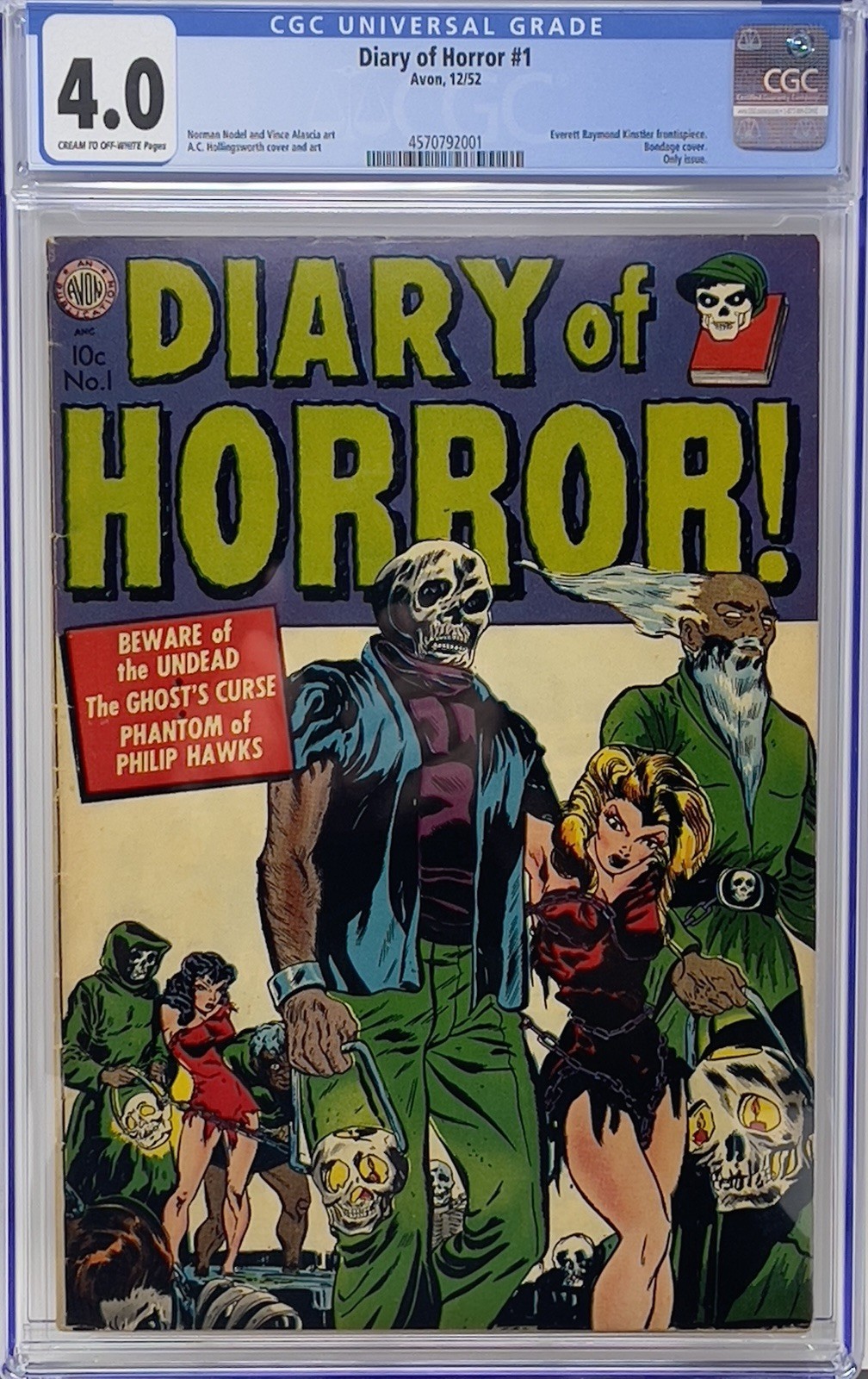 DIARY OF HORROR #1 - CGC-4.0 - Avon - Bondage cover - Golden Age | eBay
