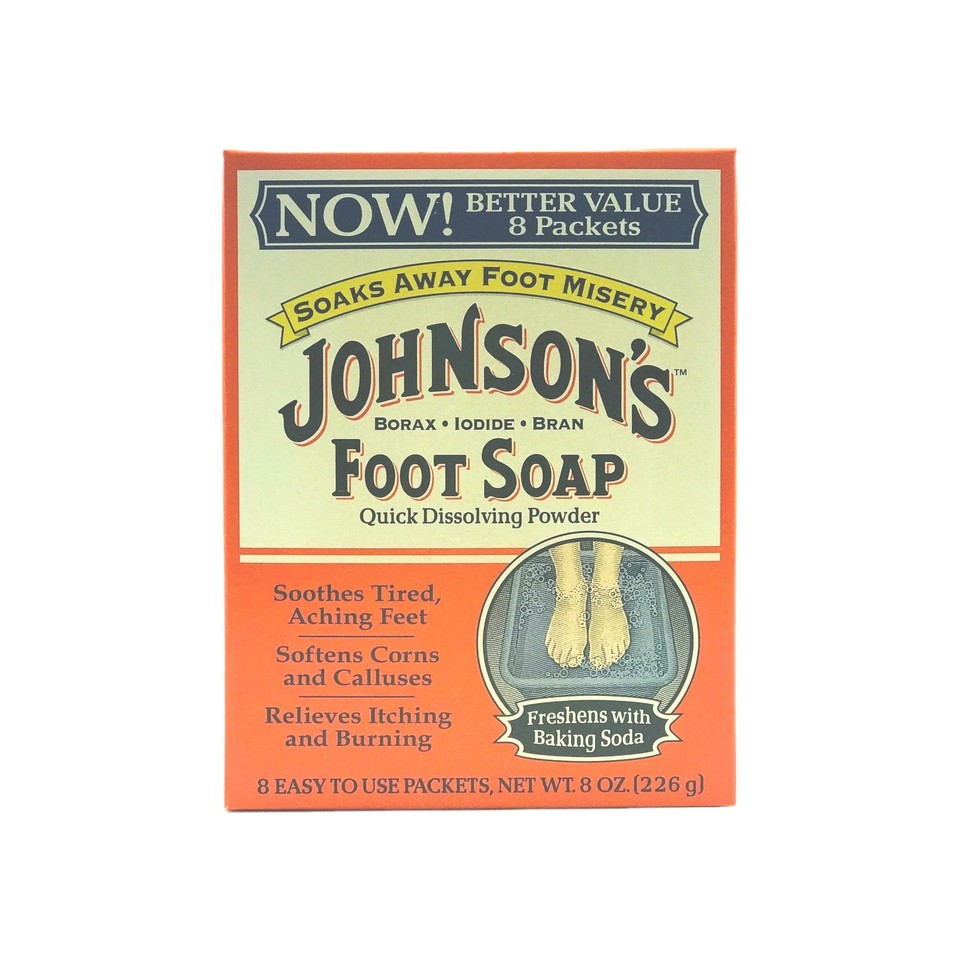 Johnson's Foot Soap Powder Dissolving Soak 8 Pack New 6 Box 11509004031 ...