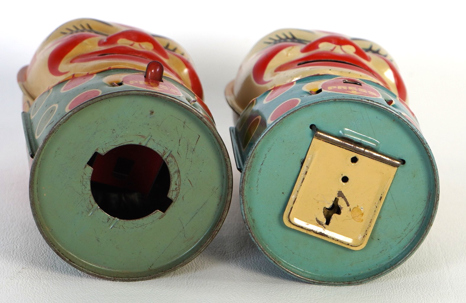 Lot of 2 Vintage J Chein Tin Litho Clown Head Banks #W311 | eBay