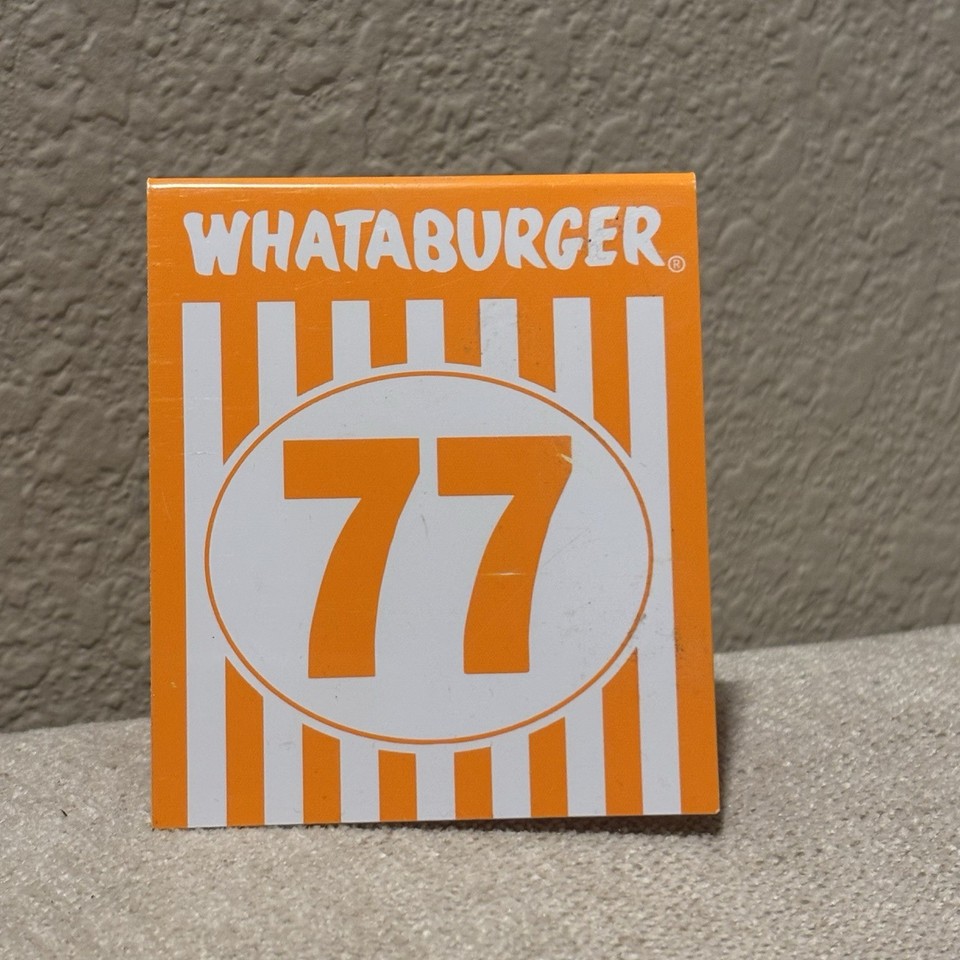 Whataburger Table Tent Number 77 Orange White Plastic Number Sign ...