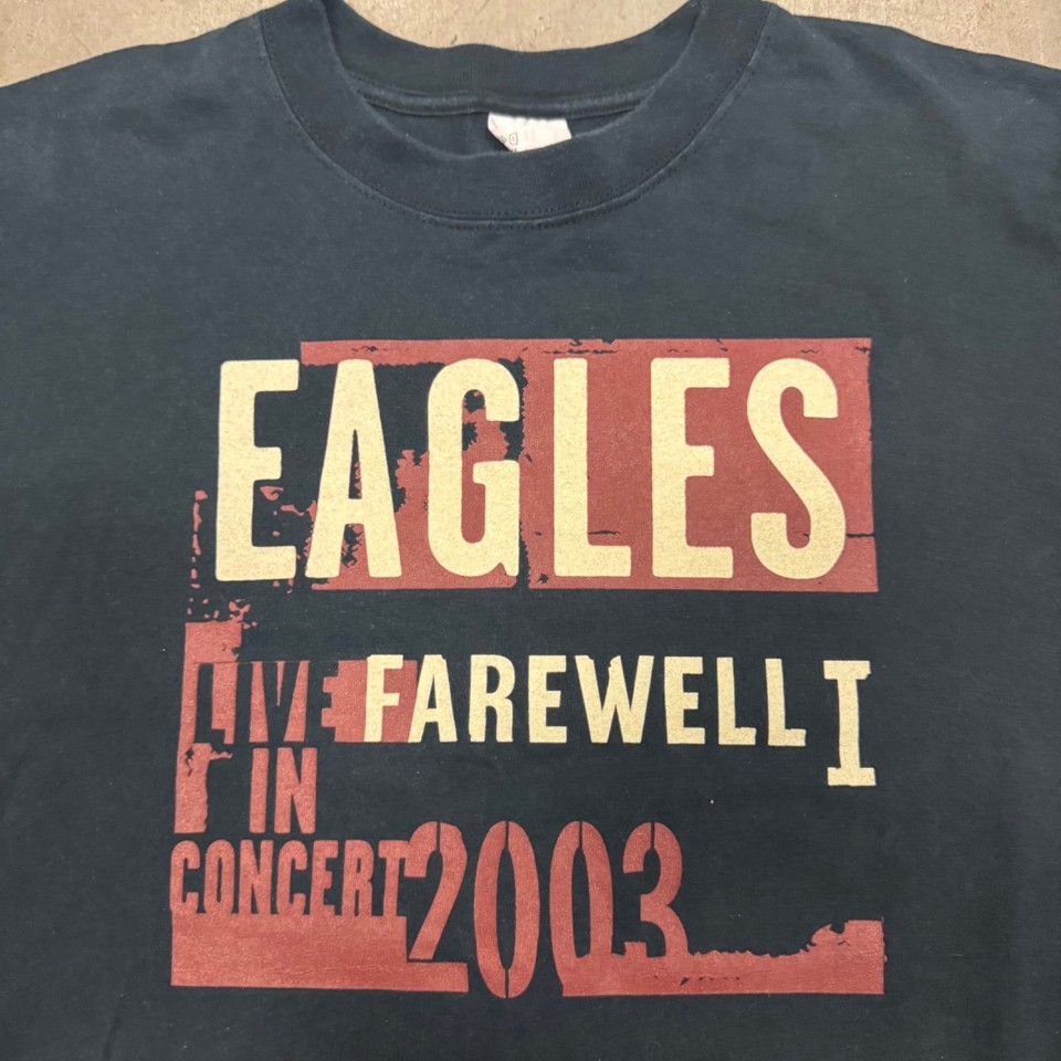 VTG Y2K 2003 Eagles Farewell Tour Graphic T Shirt Rock Band Music ...