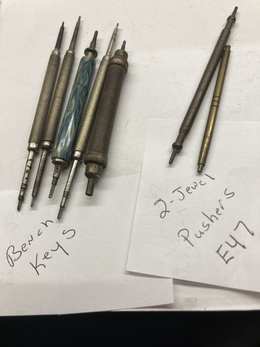 E47 Watchmaker Winding Bench Key Balance Jewel Pushers Watch Bench Tool ...