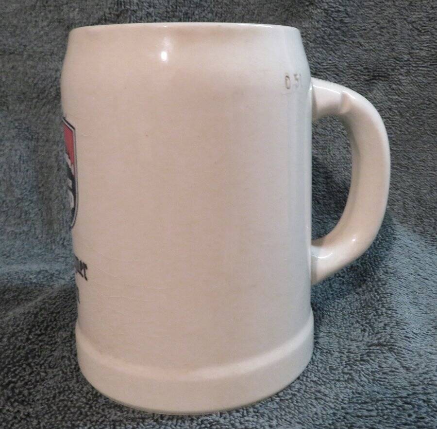 Vtg German URACHER OLPP BRAU Stoneware Beer STEIN 5" .5L Mug Bier ...