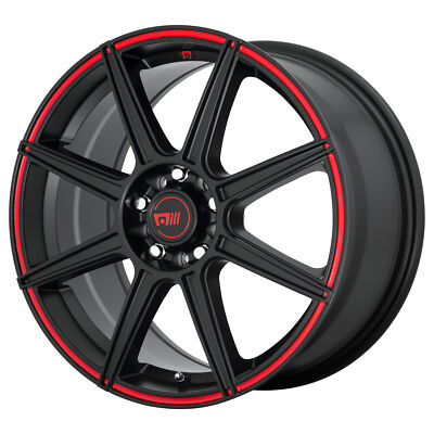 Motegi 17x7 MR142 CS8 Wheel Satin Black Red 5x110 5x115 PCD +40mm ...