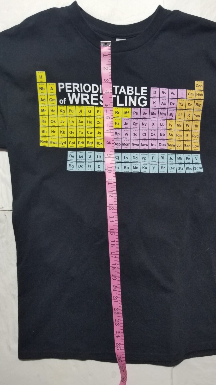 WWF WCW Periodic Table Of 80's 90's Wrestling t-shir… - Gem