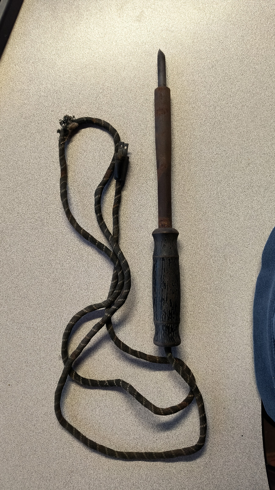 Vintage Electric Soldering Iron Wooden Handle Approx 14" Antique 1930's ...