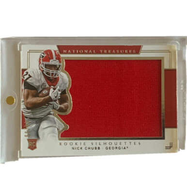 2018 Panini National Treasures Rookie Silhouettes Nick Chubb /99 | eBay