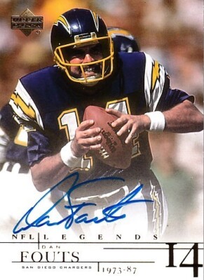 Dan Fouts certified autograph auto Chargers 2001 Upper Deck UD NFL ...