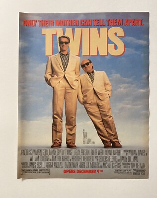 TWINS Universal Studios Movie Danny Devito Arnold Schwarzenegger 1988 ...
