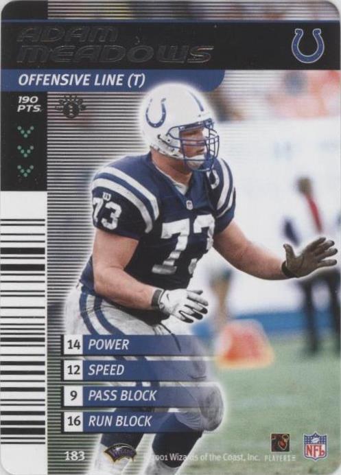 2001-02 NFL Showdown 1st Edition - Adam Meadows #183 (RC) for sale ...