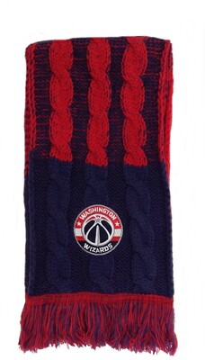 NBA Washington Wizards Adidas Womens Winter Cable Knit Scarf Style # ...
