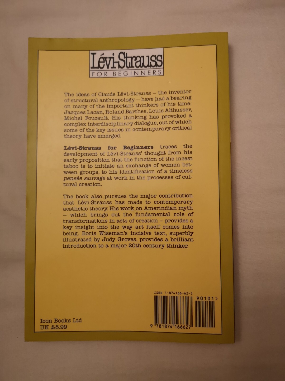 Introducing Levi-Strauss by Boris Wiseman (1997, Trade Paperback) for ...