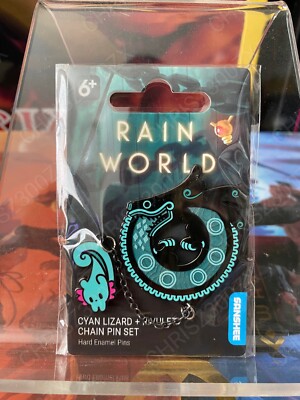 Rain World Cyan Lizard + Rivulet Dragon Slugpup Hanger Pin Figure /w ...