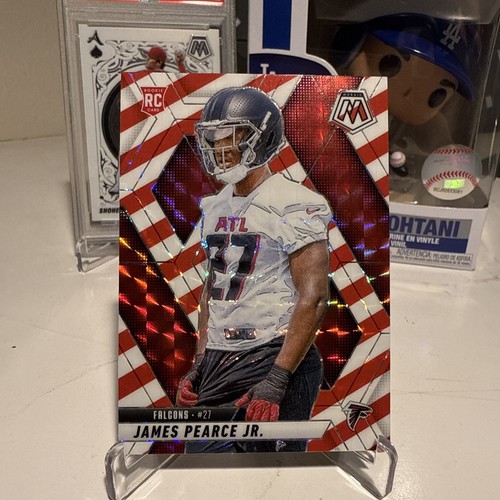 2025 Mosaic Football James Pearce Jr. RED & WHITE STRIPE ROOKIE #357 ...