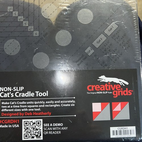 Creative Grids Cat's Cradle Tool Quilt Ruler Non Slip Deb Heatherty ...