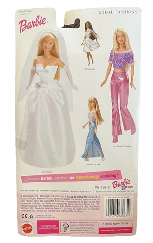 Barbie Doll 1995 Fashions Bridal Wedding Dress Mattel 68065 for sale ...