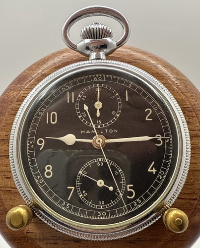 1945 Hamilton Model 23 16s Model 5 Military Issue Chronograph Pocket ...