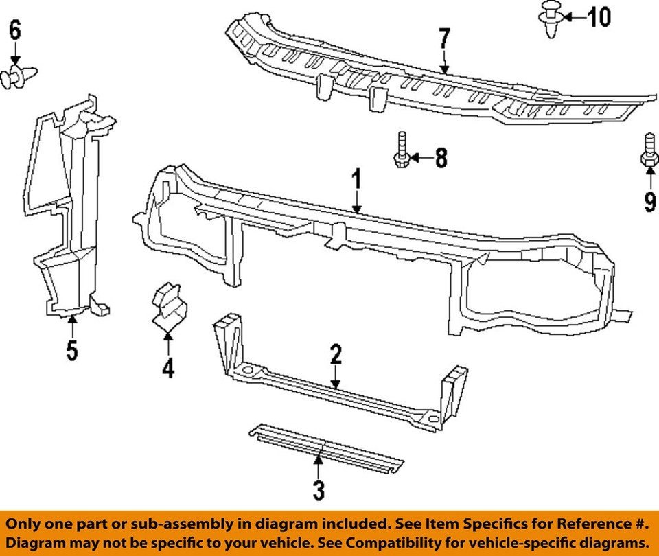 CHRYSLER OEM 05-23 300 Radiator Support Radiator Support-Mount Bracket ...