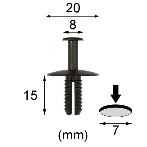 20x BMW Expanding Rivets- Plastic Trim Clips for bumpers, sills, skirts ...