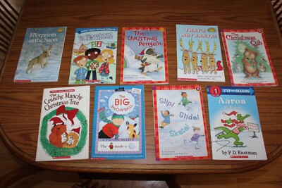 9 Christmas Winter Readers Books Lot Teacher Snow Santa Penguin Cookie ...
